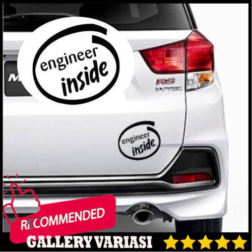 Jual Stiker Mobil Unik Lucu Cutting Sticker Engineer Inside | Shopee ...