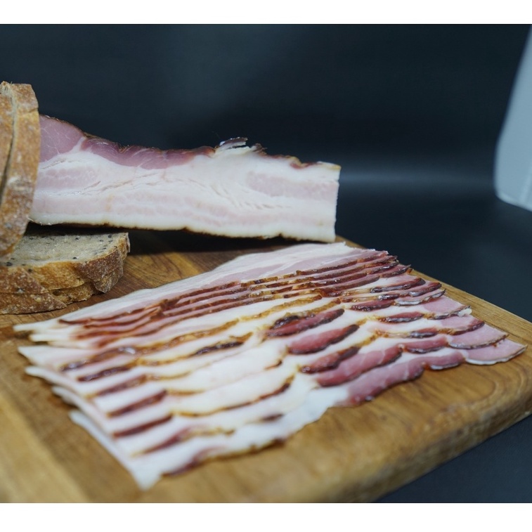 Jual Smoked streaky pork bacon (irisan daging babi asap), siap saji ...