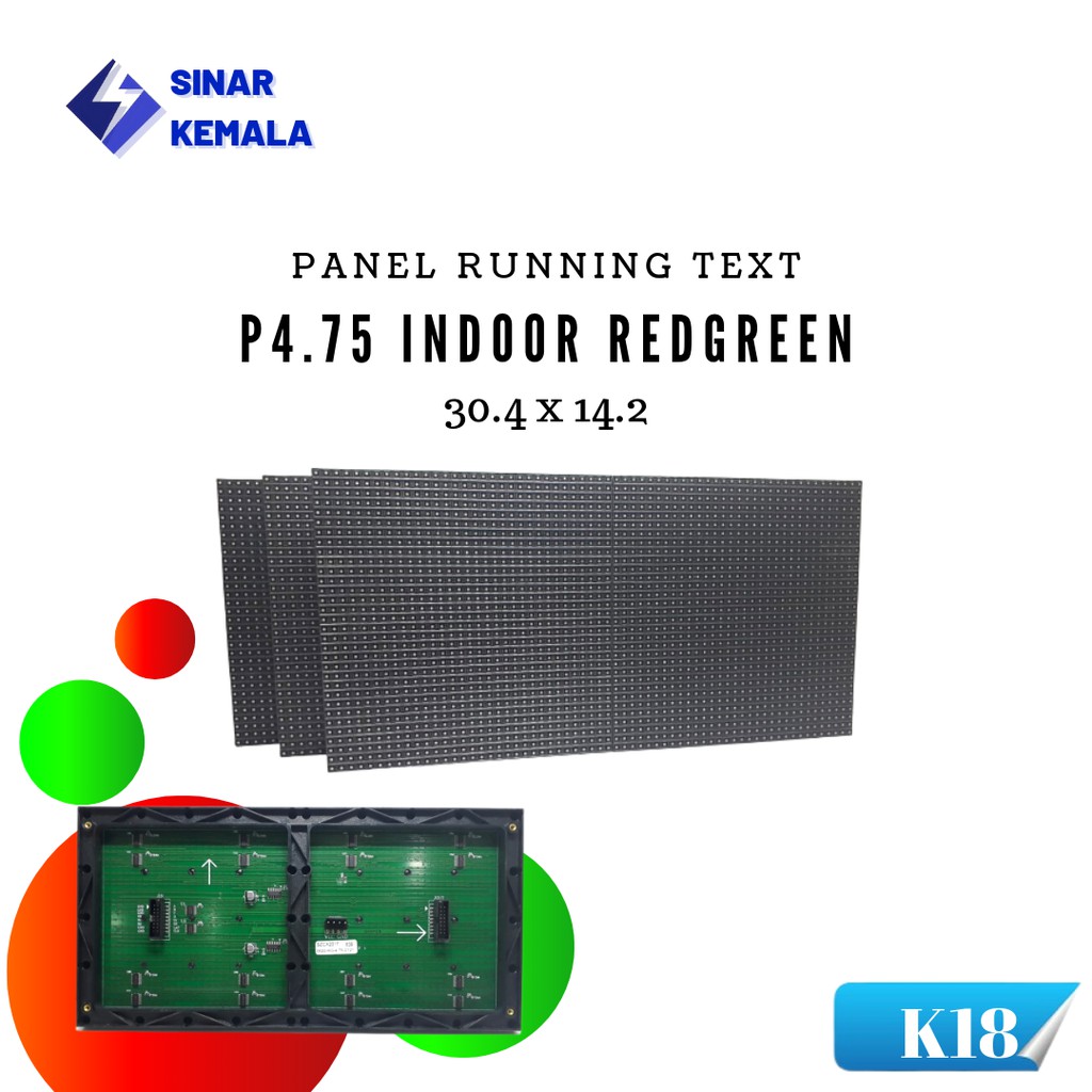 Jual Modul P4.75 Indoor SMD HUB-8 30.4 x 14.2cm Panel Running Text ...