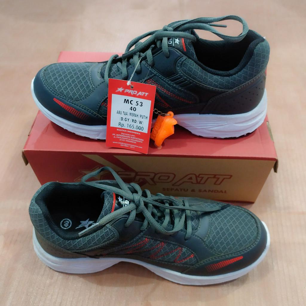 Jual sepatu pro att MC 53 warna abu tua-merah-putih | Shopee Indonesia