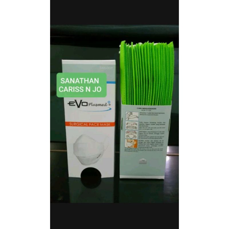Jual Masker Evo Plusmed Surgical Earloop Hijau Stabilo Lime Green 1 box ...