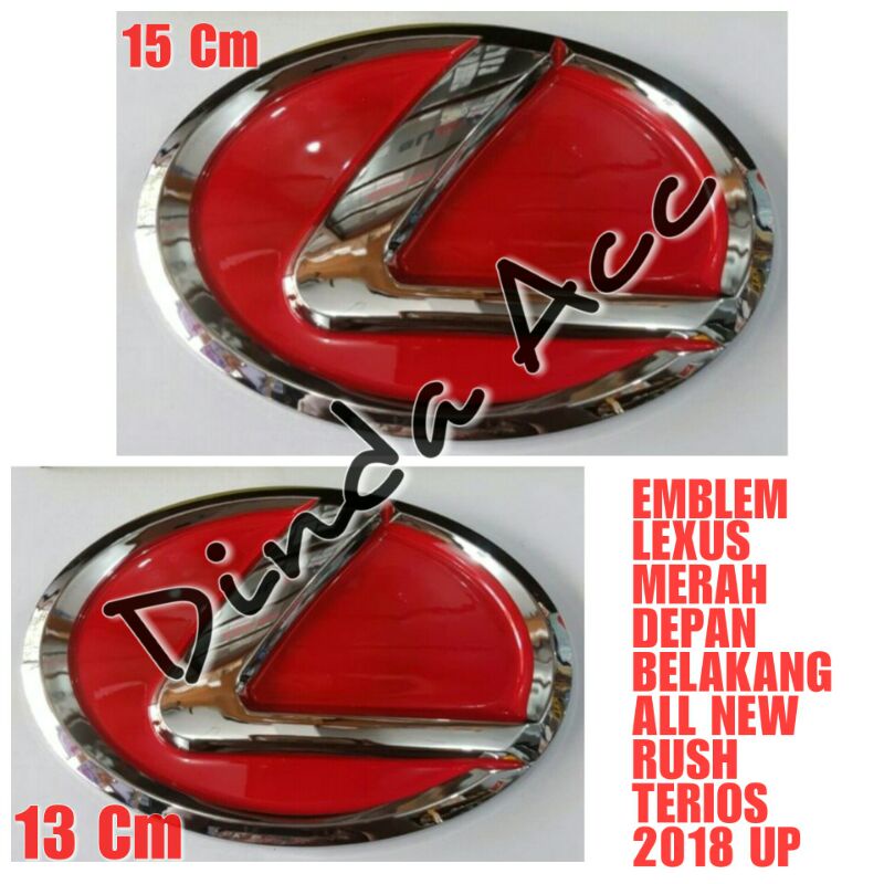 Jual Emblem Logo Lexus Merah Depan Belakang Mobil All New Rush Terios ...