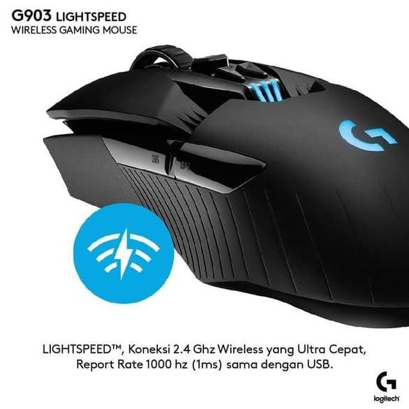 Jual Logitech G903 Hero Lightspeed Wireless Gaming Mouse Garansi Resmi ...