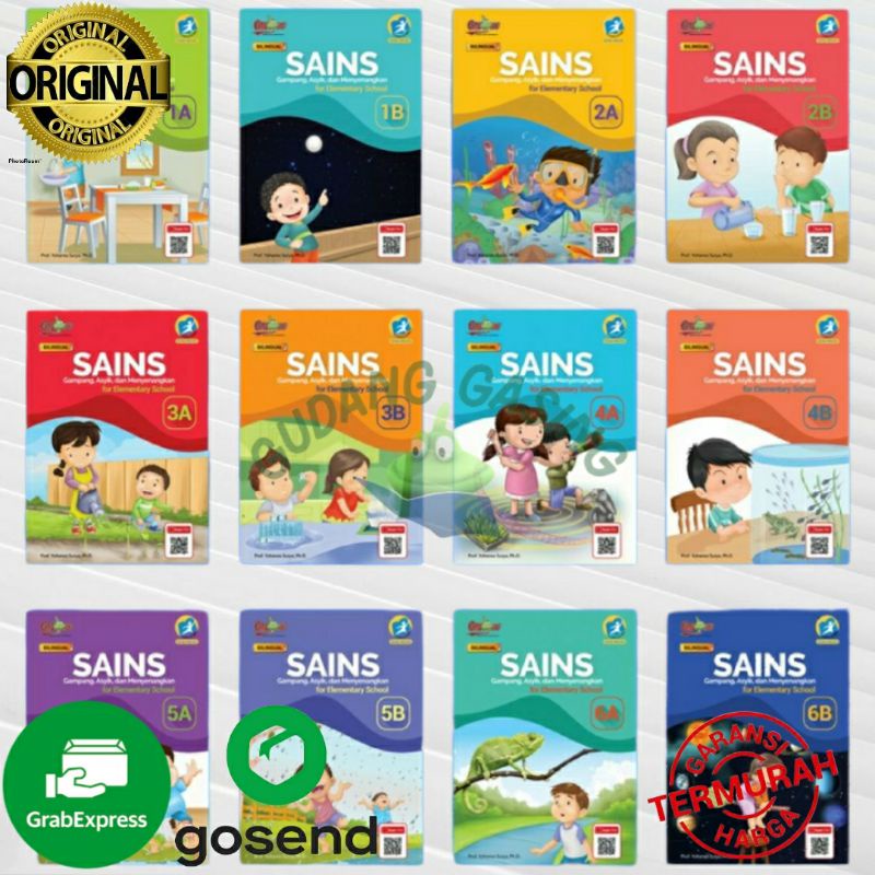 Jual Buku SAINS GASING SD k13 Kurikulum13 Kelas 1A-6B Bilingual Prof ...