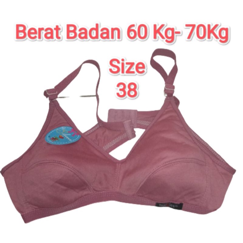 Jual Bra Jumbo Bh Sport Wanita Size 40 BB 70kg - 80kg Cup Sedang Tanpa Busa Tanpa Kawat Bahan ...