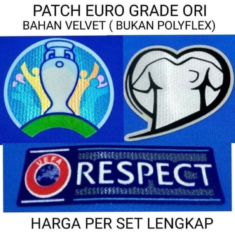 Jual AKSESORIS JERSEY PATCH LOGO TIMNAS EURO 1 SET 2020 2021 2022 2023 ...