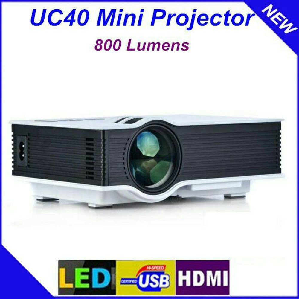 Jual Mini Projector UC40 Mini LED Projektor Proyektor UC40 UC 40 800 Lumens | Shopee Indonesia