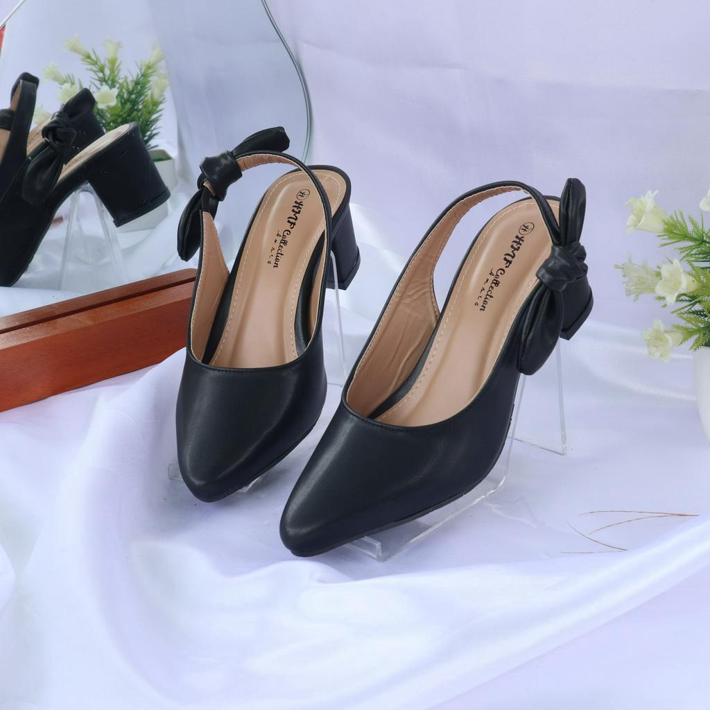 Jual HMF Gewy Sepatu Heels Mules Wanita NB05 | Shopee Indonesia