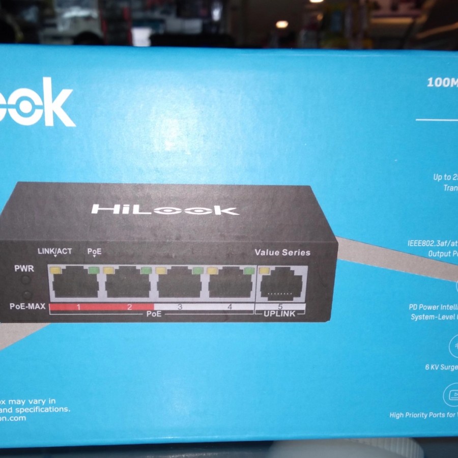 Jual HiLook POE Switch 4 Port NS-0105P-35(B) | Shopee Indonesia