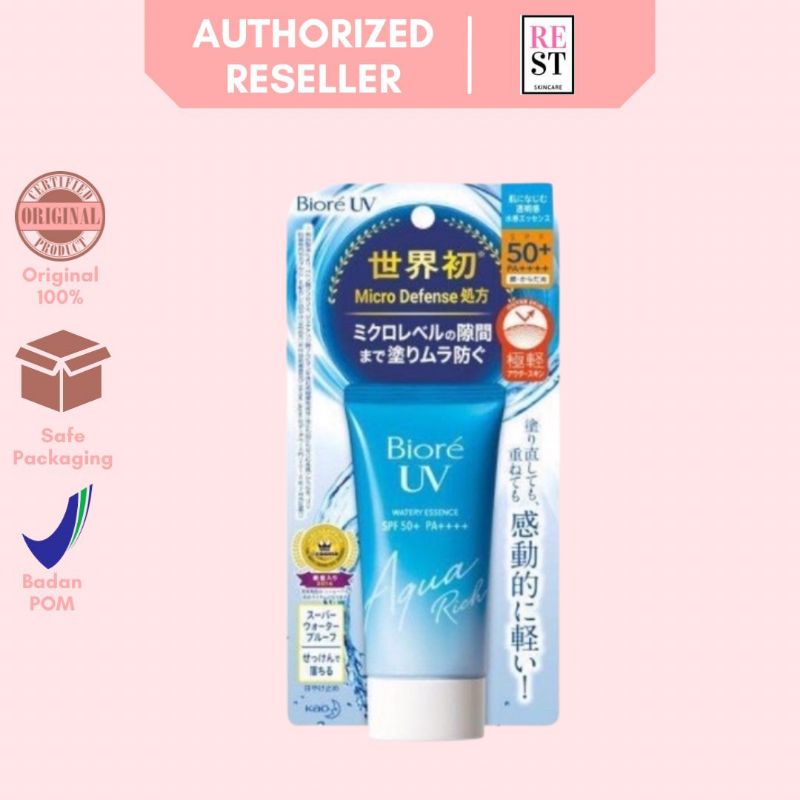 Jual biore uv aqua rich watery essence spf 50 ++ original biore uv essence sunscreen | Shopee ...