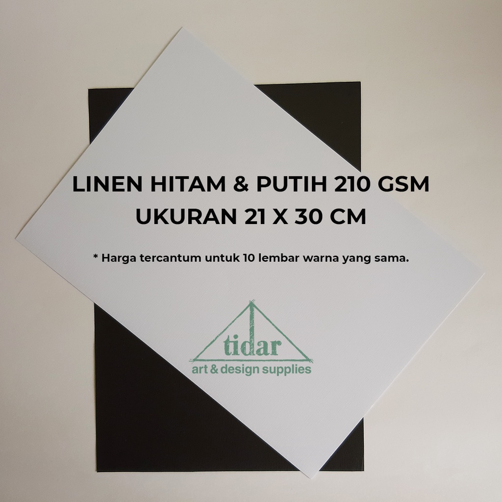 Jual Kertas Linen Hitam Putih 210 gsm Ukuran 21 x 30 cm - Karton Tebal ...