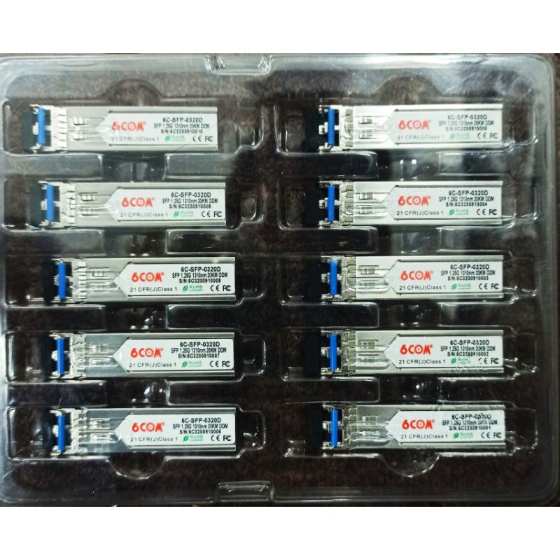 Jual 6Com SFP Transceiver Dual Core Duplex Dual Fiber Optic LC 1G 20Km - 1 Unit | Shopee Indonesia