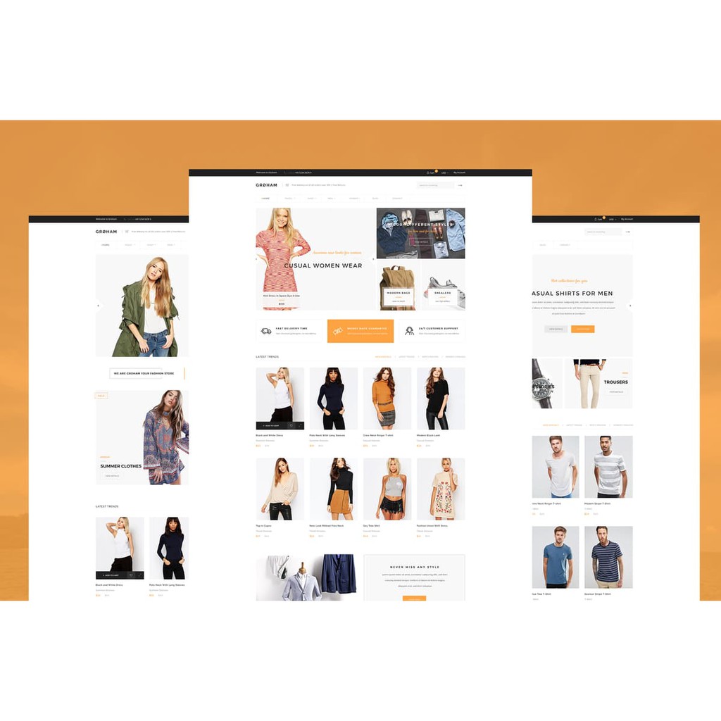 Jual Landing HTML Page - Groham Fashion eCommerce HTML template ...