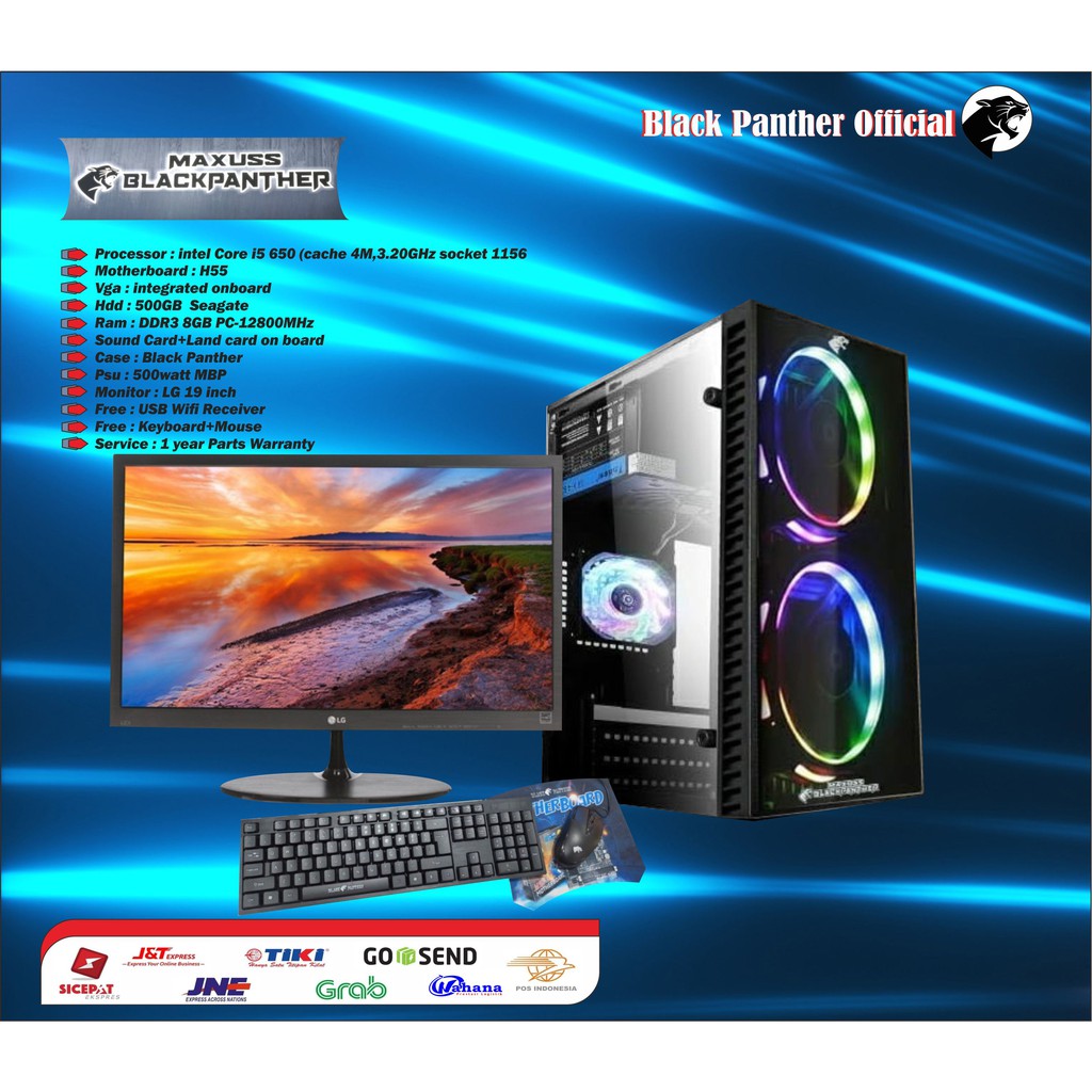 Jual PC Komputer Rakitan Core i5/CPU Core i5/DDR 8GB/HDD 500GB NEW ...