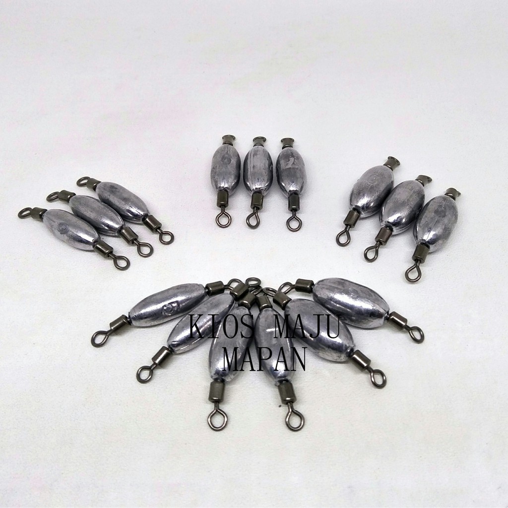 Jual Sinker Carolina - Sinker Ajing 3 5 7 9 11 15 20gram / Timah ...