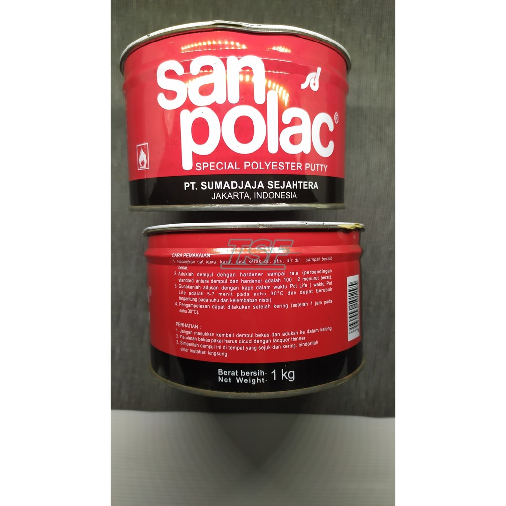 Jual Sanpolac Kaleng 1kg / Sanpolac Special Polyester Putty / Dempul ...