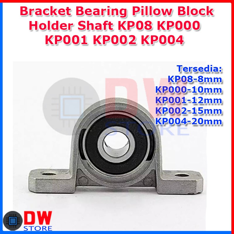 Jual Bracket Bearing Pillow Block Holder Shaft KP08 KP000 KP001 KP002 ...