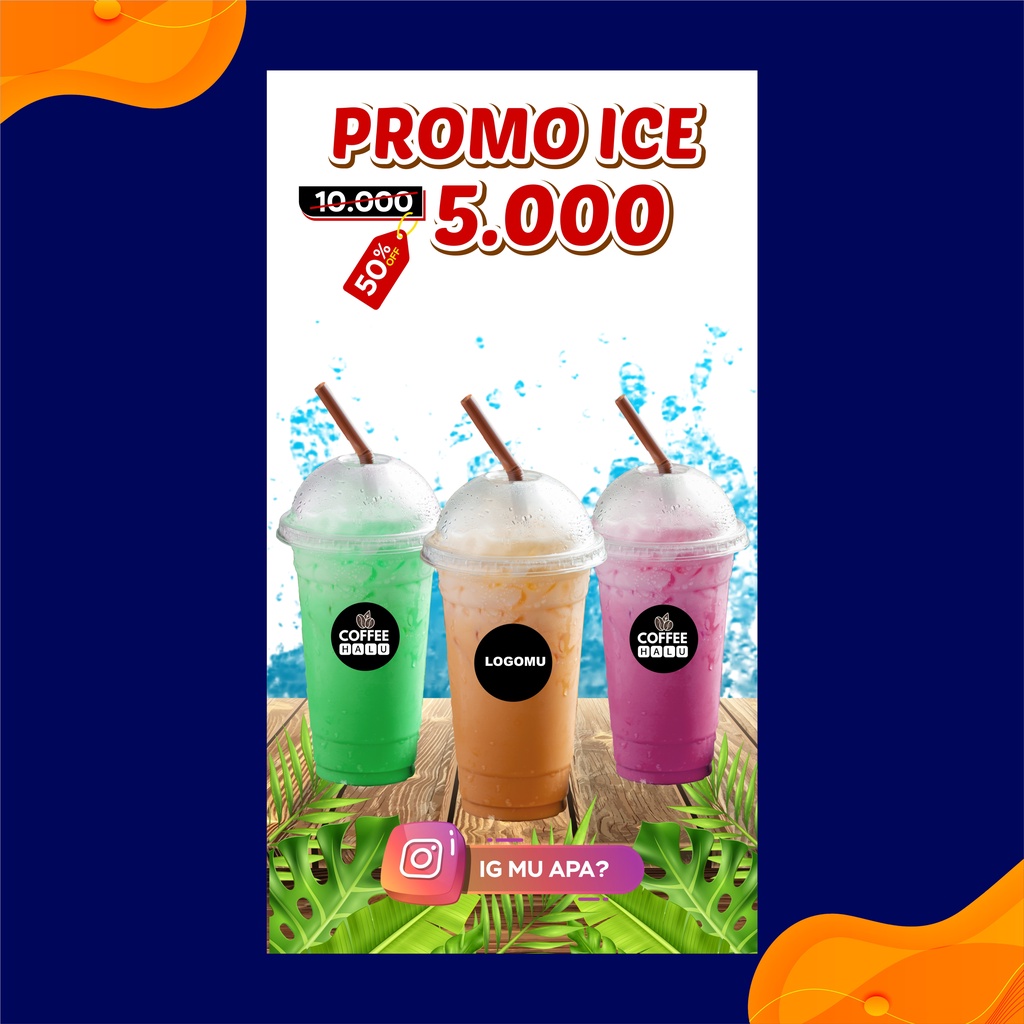 Jual SPANDUK BANNER ES ICE / MILK / COFFEE / KEDAI / SUSU | Shopee ...