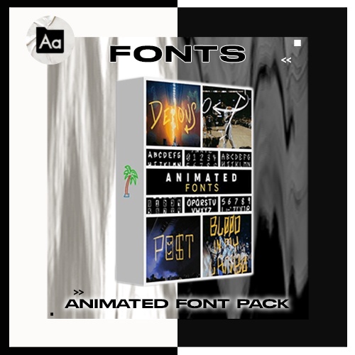 Jual Preset Text Font Animasi Tropic Colour 300+ Animated Fonts Pack ...