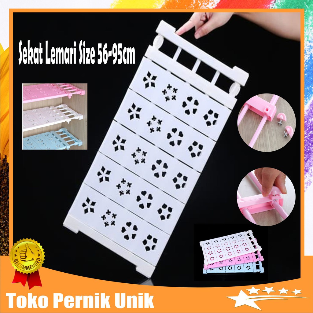 Jual Sekat Flexible Fleksibel Lemari Baju Pakaian Rak Dapur Kulkas ...