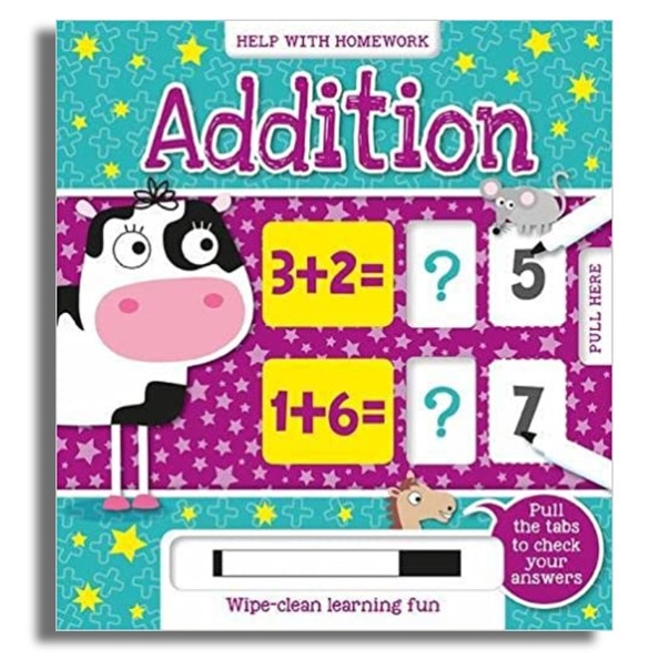 Jual Answer & Reveal 5+ Help with Homework Addition Wipe Clean Book ...