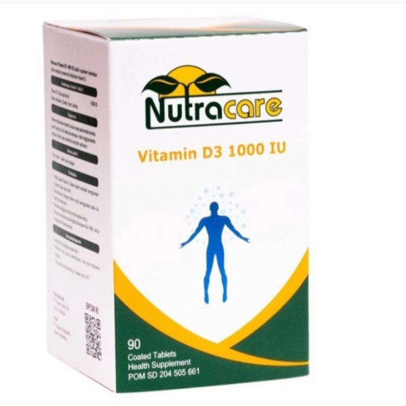 Jual nutracare D3 1000 isi 90 tablet vitamin tulang exp.maret 2026 ...
