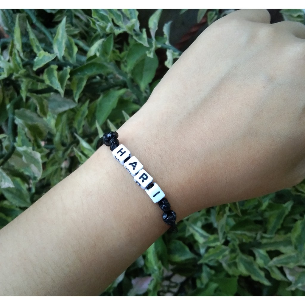 Jual PART 1 [ A-T] Gelang couple/Gelang huruf/Gelang etnik/Gelang ...