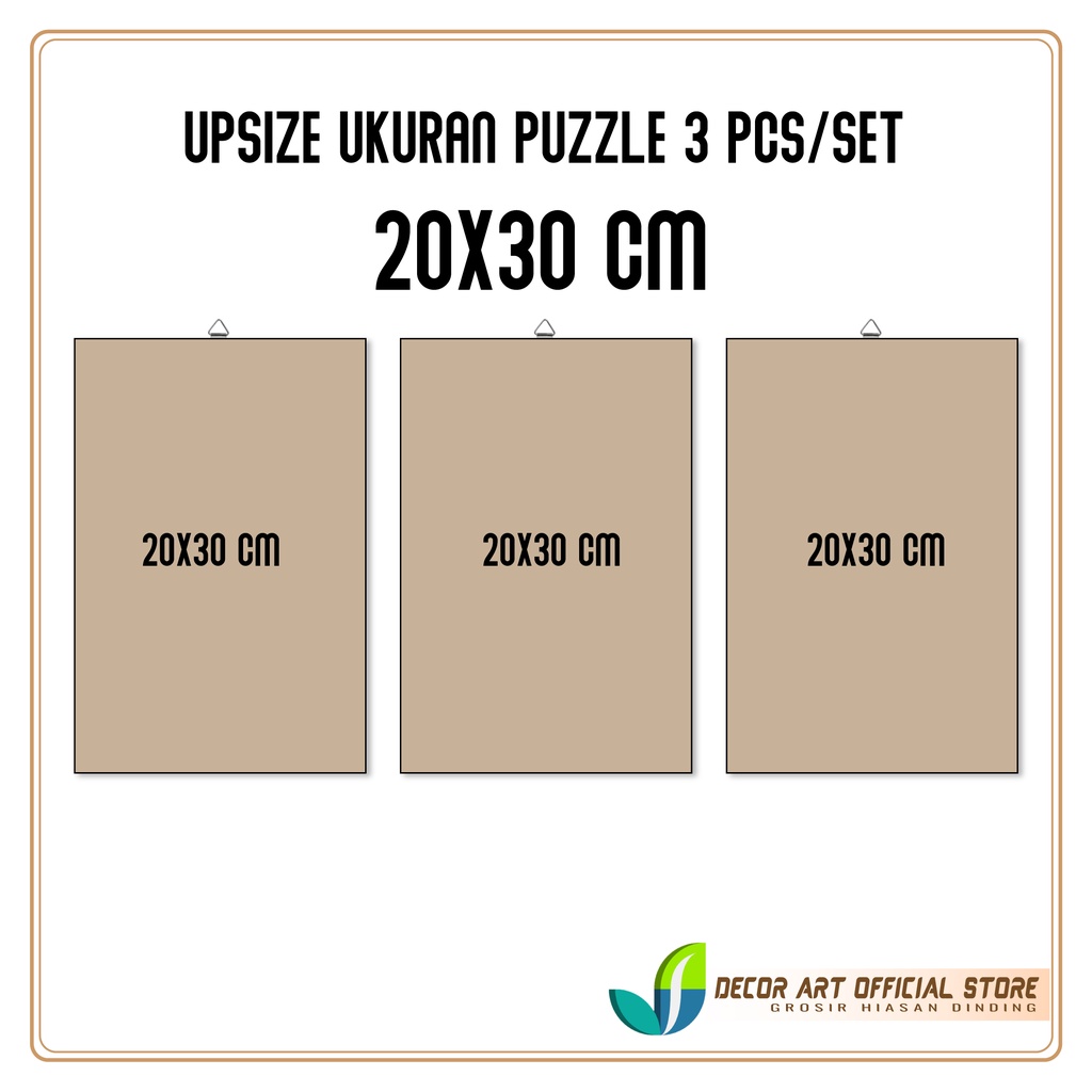 Jual [CUSTOM] UPSIZE 3 PANEL UKURAN @20X30 CM | Shopee Indonesia