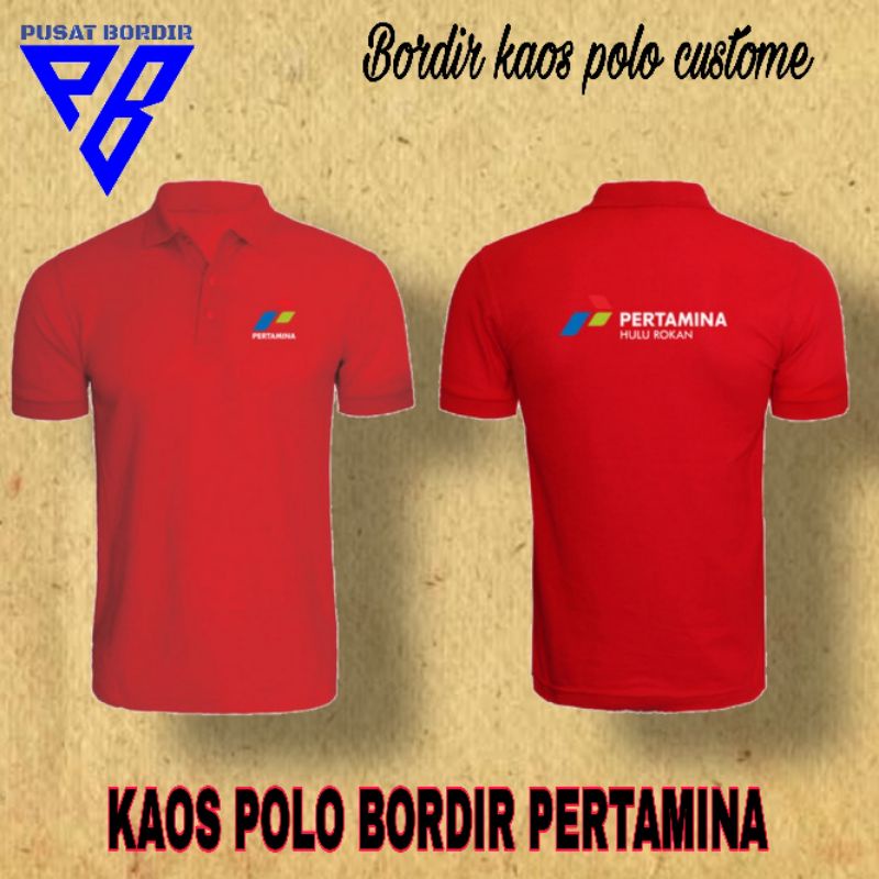 Jual Polo shirt PERTAMINA / Kaos polo bordir PERTAMINA / Tshirt polo ...