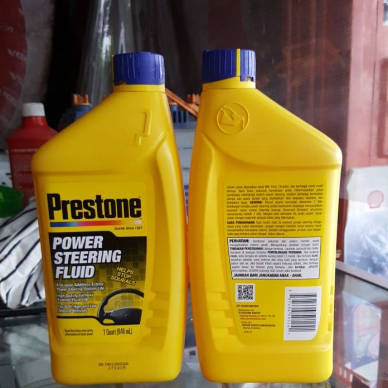Jual Oli PS Minyak Power Steering Prestone Clear bening Botol 1Quartz ...