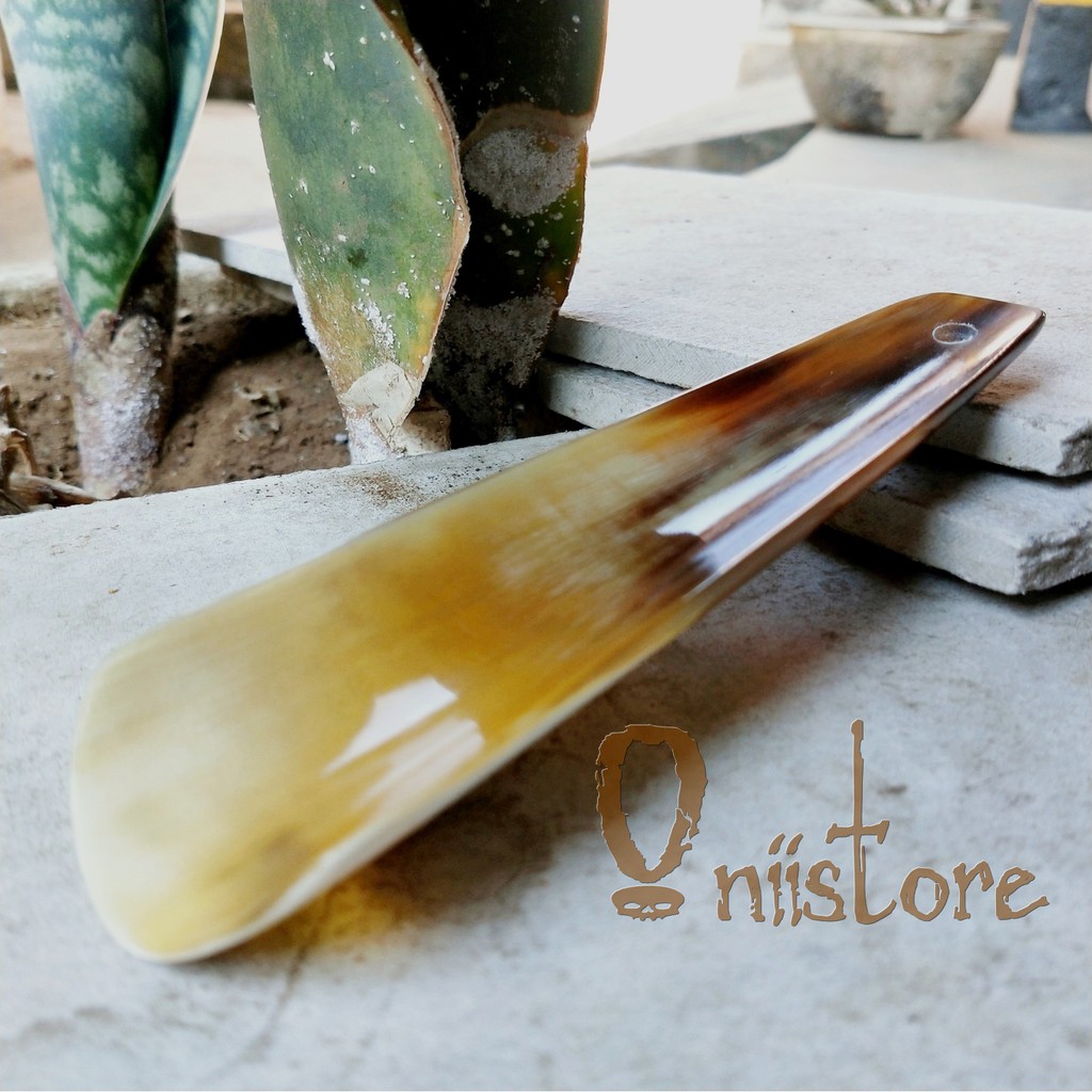 Jual Shoehorn sendok sepatu bahan tanduk sapi asli/alat bantu pasang ...