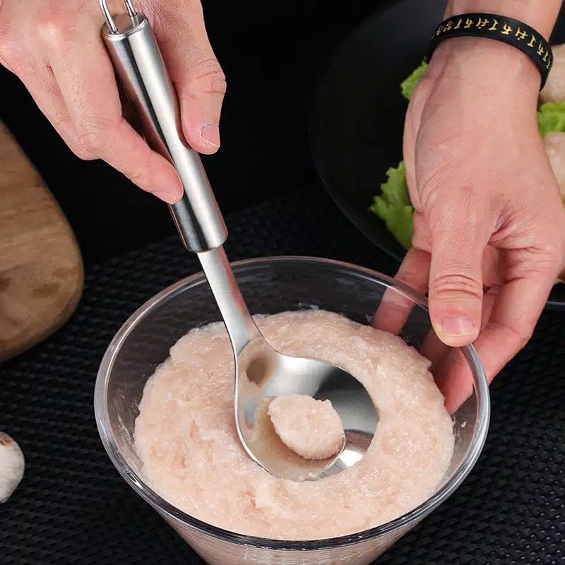 Jual Sendok Bakso Spoon Pembuat Baxo Bahan Stainless Steel | Shopee ...