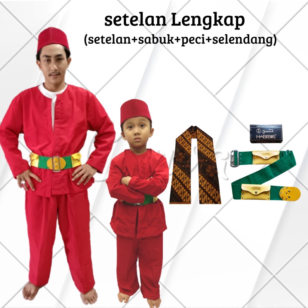 Jual Baju Pangsi Dewasa Dan Anak Setelan Lengkap Baju Betawi Baju ...