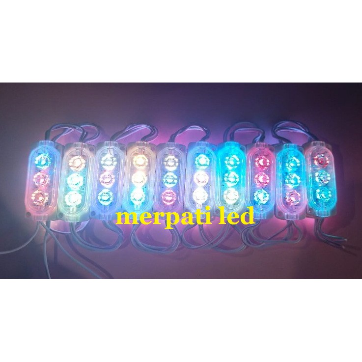 Jual LAMPU LED STRIP MODUL 3 MATA BESAR SMD 6023 2835 12V 12 V VOLT 12VOLT WATERPROOF VARIASI ...