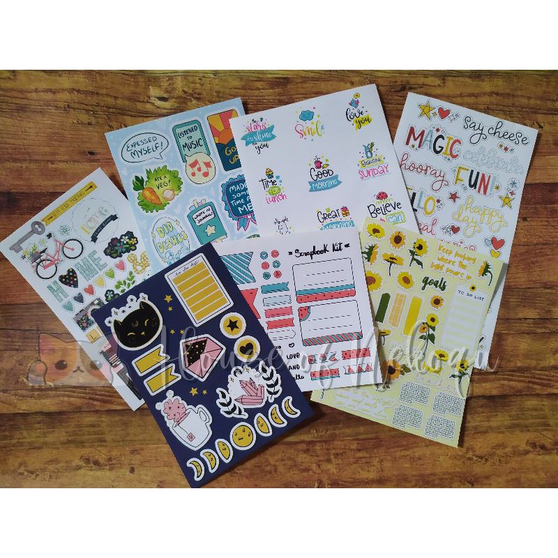 Jual sticker aesthetic journal stiker jurnal mohon baca deskripsi ...
