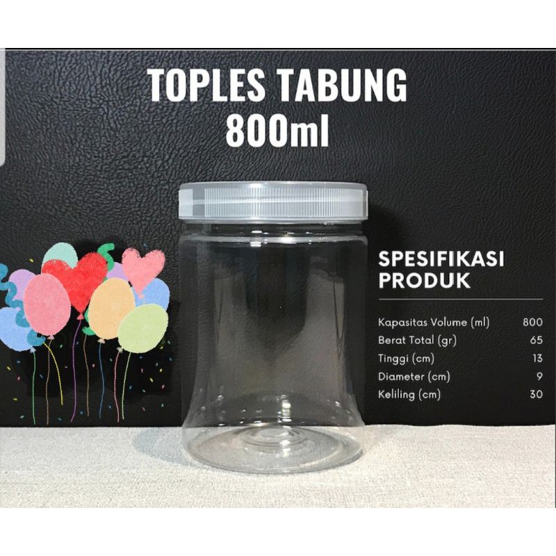 Jual Toples kue kering 800 ml | Toples Plastik | Toples Tabung Toples ...