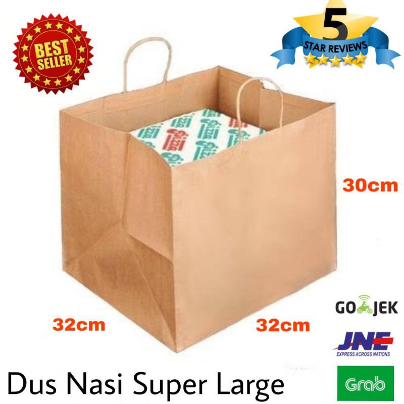 Jual Paper bag Kotak Jumbo 32x32x30 Paper bag kotak Paper bag florist ...