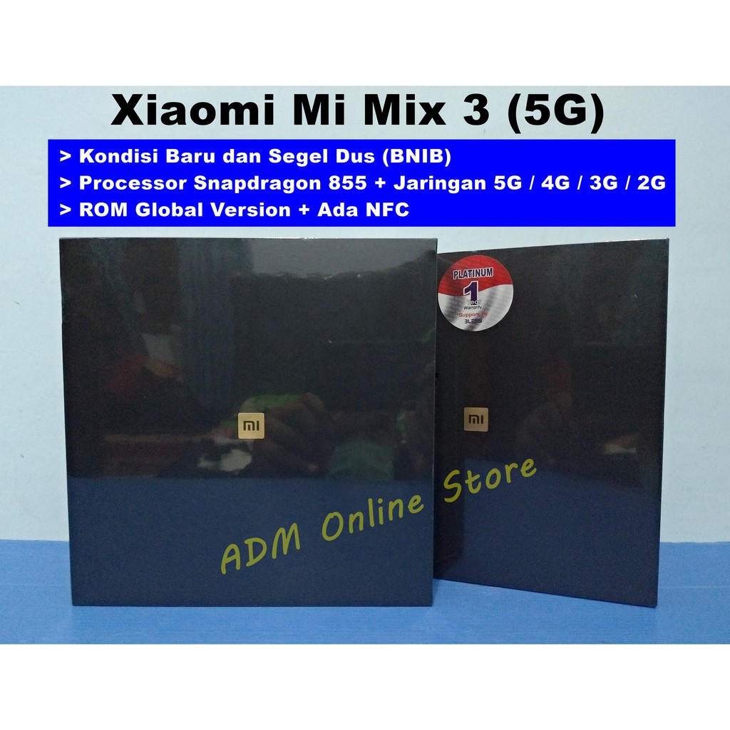 Jual Xiaomi Mi Mix 3 5G - 6/128 6/64 - ROM Global. MIMIX 3 Jaringan 5G 6GB/64GB 6GB/128GB ...