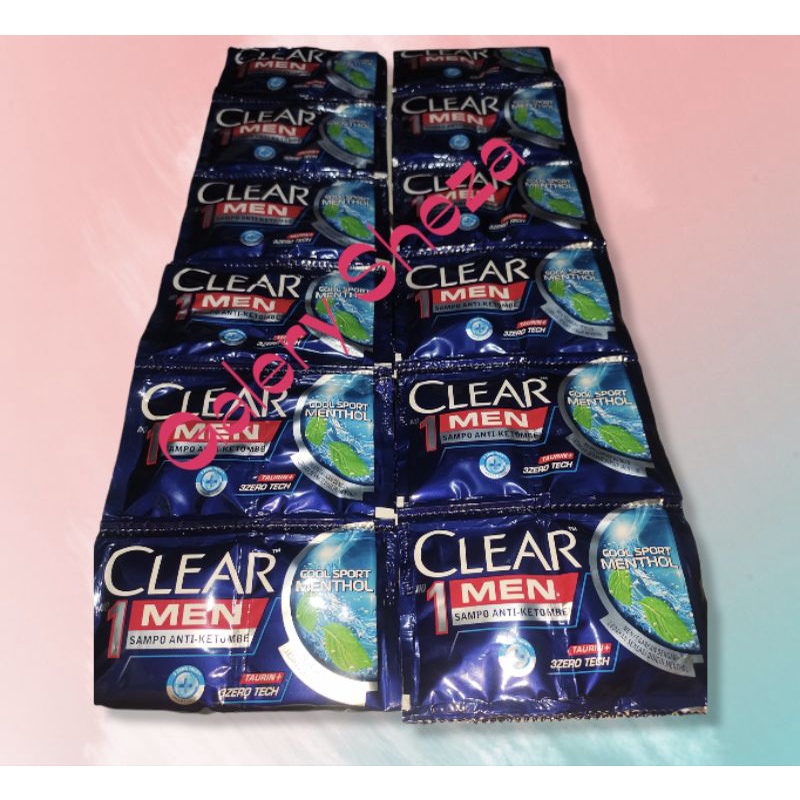 Jual Shampoo Clear Men Cool Sport Menthol - 9ML - 12 Sachet | Shopee ...
