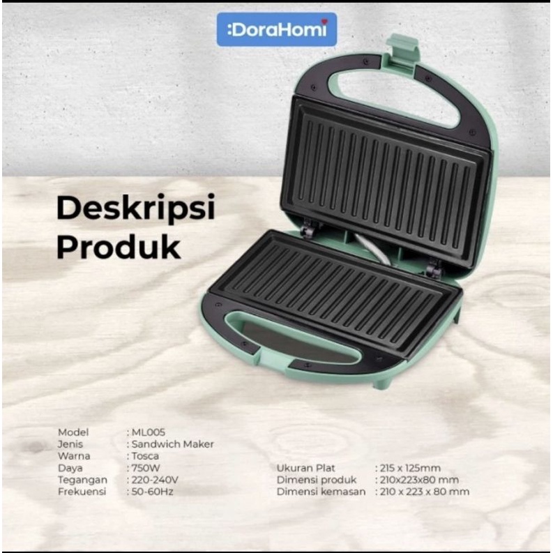 Jual Mini Sandwich Maker Portable Toaster Pemanggang Roti - Pan Garis ...