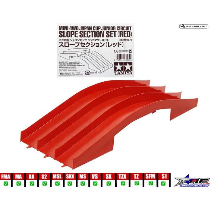Jual TAMIYA 69570 JAPAN CUP JR CIRCUIT SLOPE SECTION SET (RED) / TRACK ...