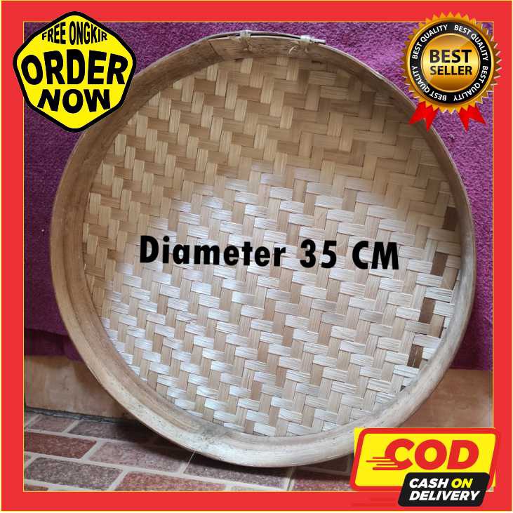 Jual Tampah Bambu Diameter 35 cm / Nampan Bambu / Tumpeng | Shopee ...