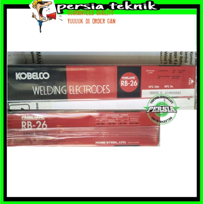 Jual TST | kawat las kobelco RB-26 welding electrodes size 2 mm | Shopee Indonesia