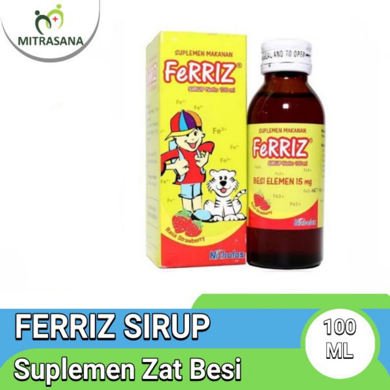 Jual FERRIZ SIRUP 100 ML - Suplemen Penambah Zat Besi Untuk Anak - anak ...