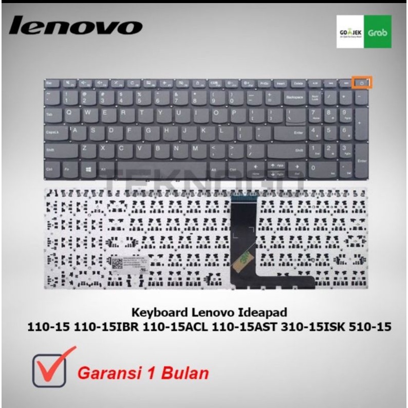 Jual keyboard laptop LENOVO Ideapad 110-15AST, 110-15IBR | Shopee Indonesia
