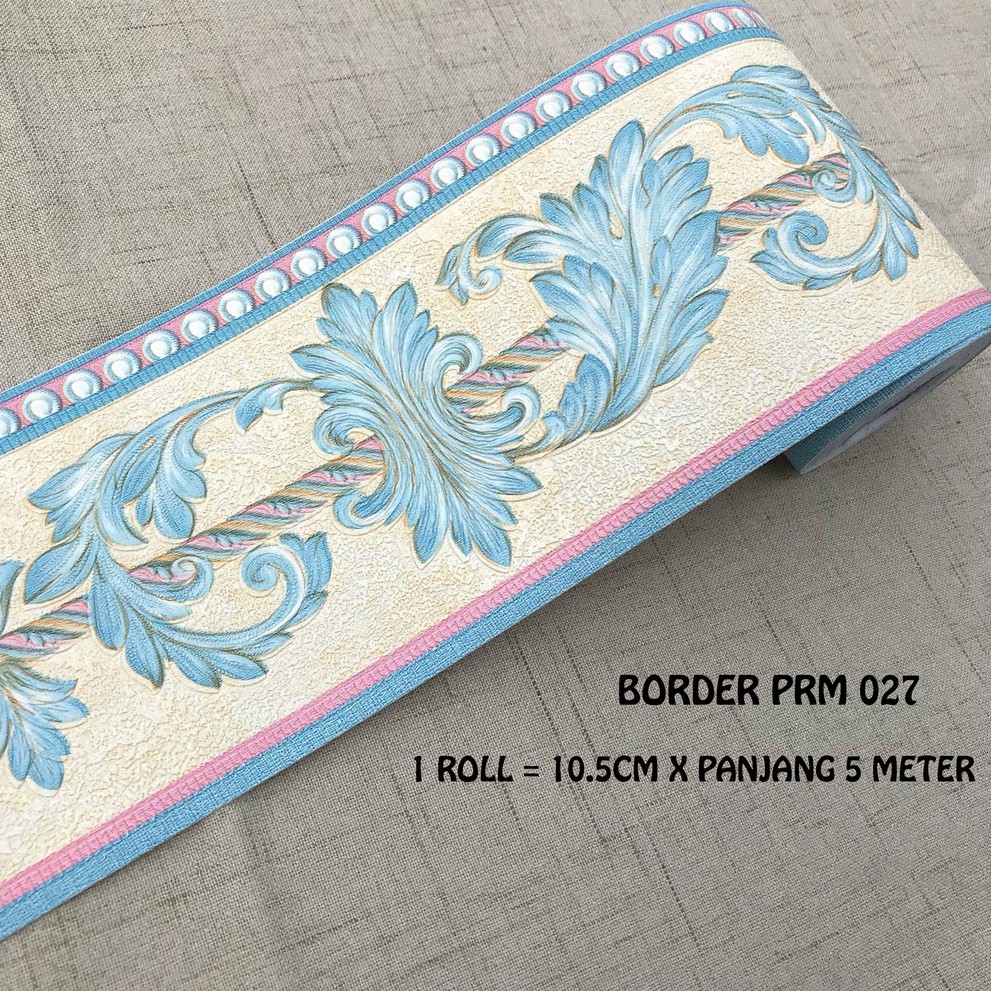 Jual BORDER PRM 027 WARNA BIRU WALLPAPER WALLSTICKER STIKER DINDING ...