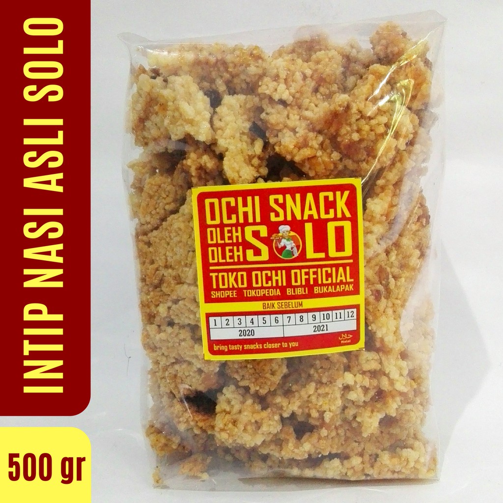 Jual INTIP NASI / KERAK NASI ORIGINAL ASLI SOLO 450 GR OCHI SNACK ...