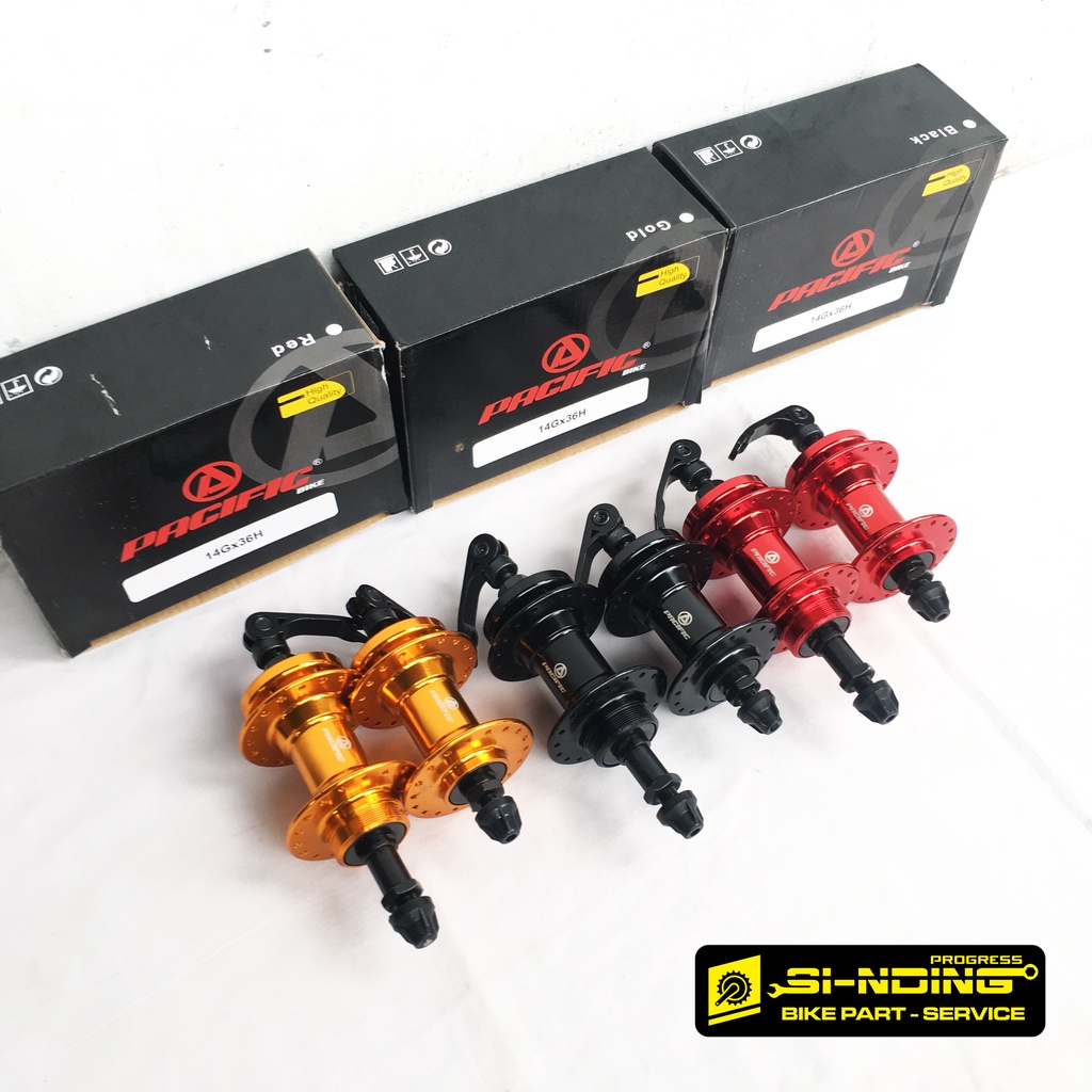 Jual Boost Wheelset Sepeda Hub Freehub Pacific Gold Red Black Lubang 36 ...