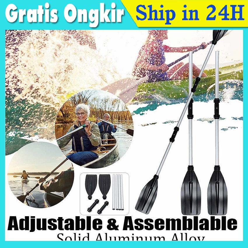 Jual 2PC Dayung Aluminium Kayak Paddle / Boat Oars Dayung Perahu Kano ...