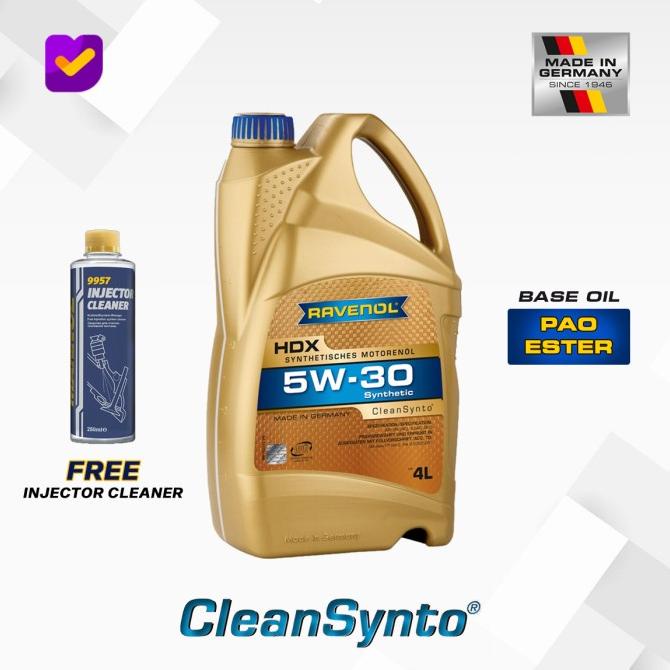 Jual Oli Ravenol Hdx 5W - 30 (4 Liter) Made In Germany | Shopee Indonesia